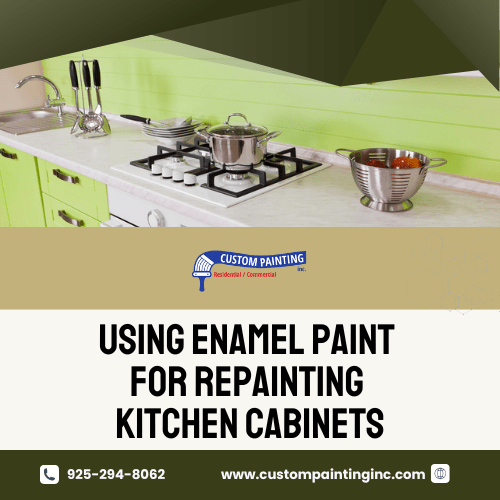 Using Enamel Paint for Repainting Kitchen Cabinets - Custom Painting ...